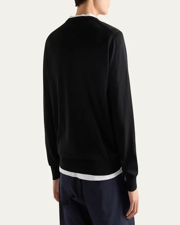 Prada Superfine Wool Crewneck Sweater