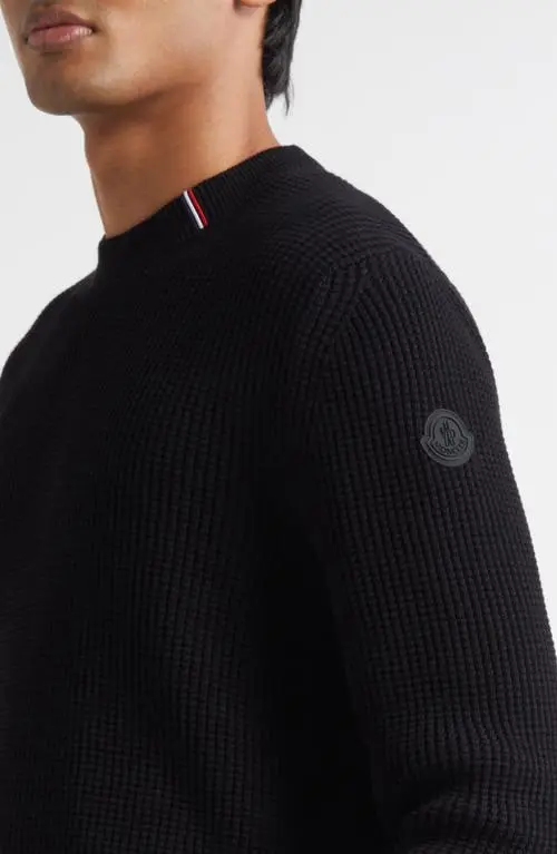 Moncler Waffle Stitch Crewneck Sweater