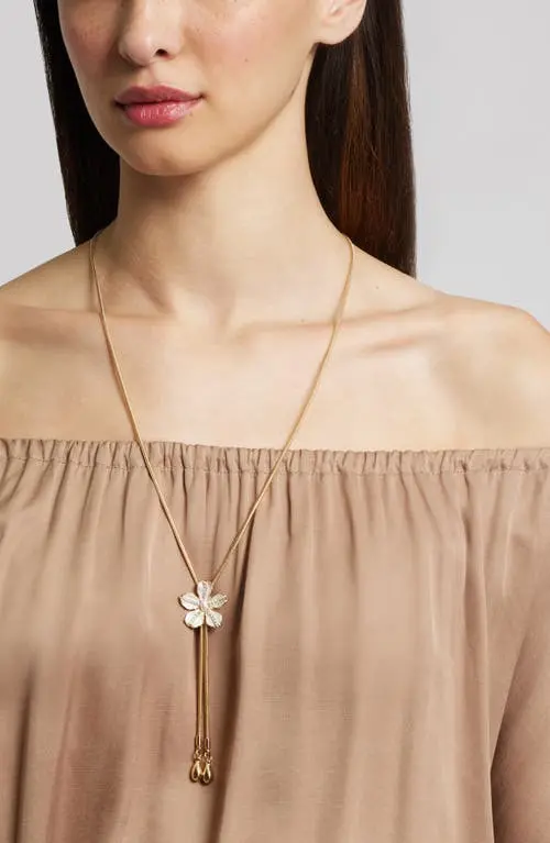 Nordstrom Painted Pansy Bolo Necklace