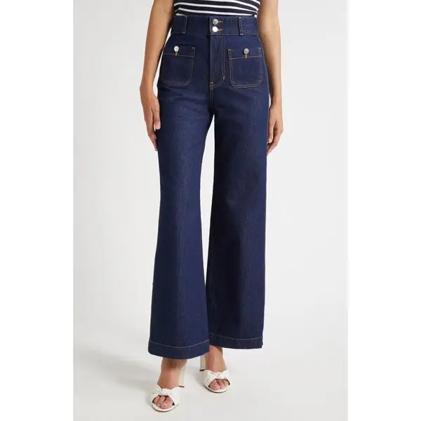 Veronica Beard Taylor High-waist Flare Jeans - Indigo Rinse