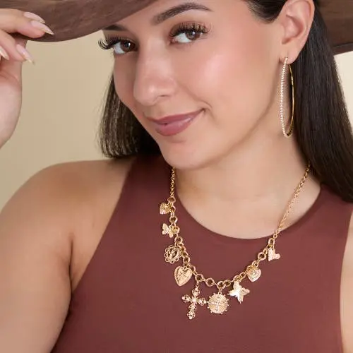 Jessica Simpson Cross Charm Necklace