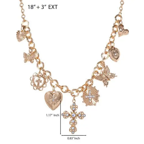 Jessica Simpson Cross Charm Necklace
