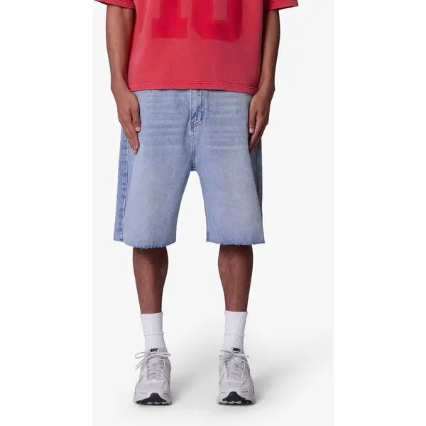 Mnml Baggy Raw Hem Denim Shorts