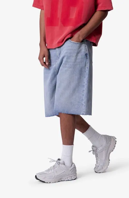Mnml Baggy Raw Hem Denim Shorts