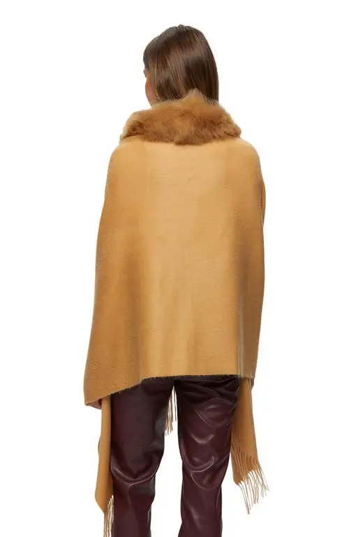 Gorski Cashmere Stole With Trim - Light Camel