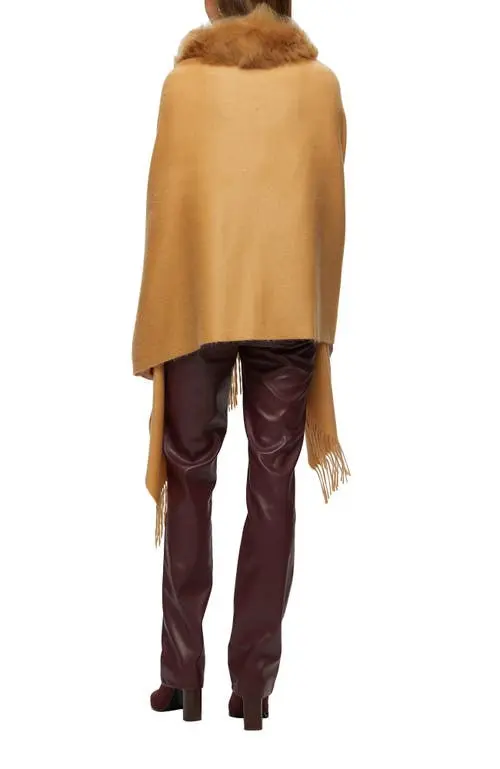 Gorski Cashmere Stole With Trim - Light Camel