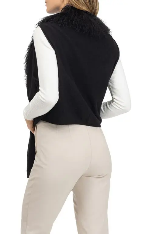 Gorski Cashmere And Merino Wool Blend Vest With Shearling Trim
