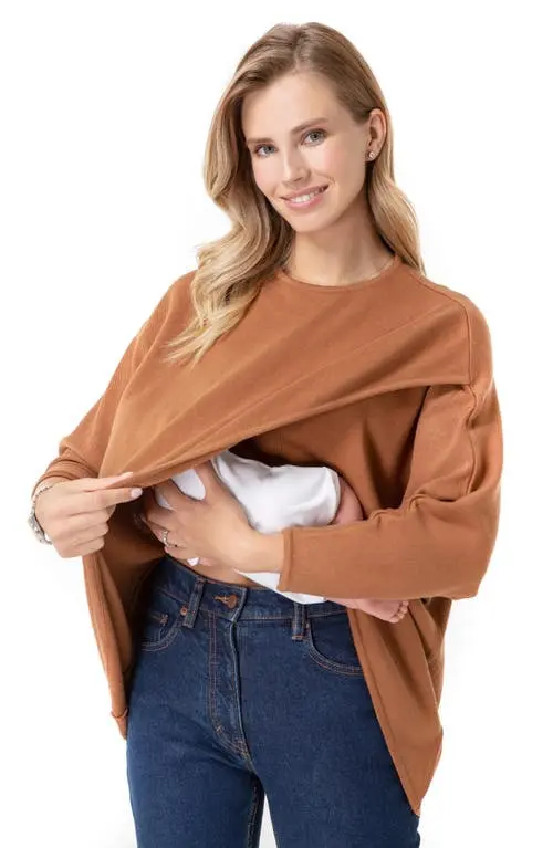ACCOUCHEE Let Loose Crossover Long Sleeve Maternity/nursing Knit Top