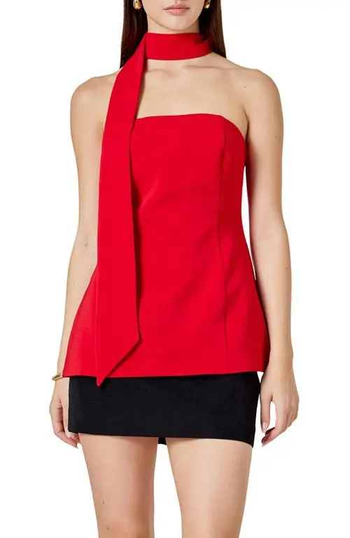 Endless Rose Sleeveless Choker Tie Top