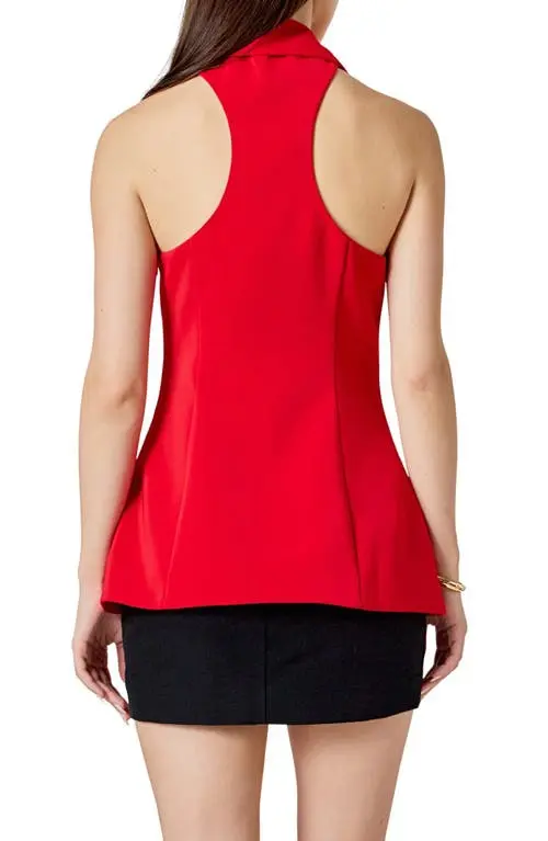 Endless Rose Sleeveless Choker Tie Top