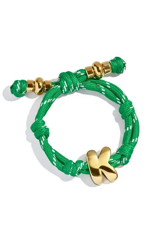Baublebar Knotty Initial Bracelet - Green/gold