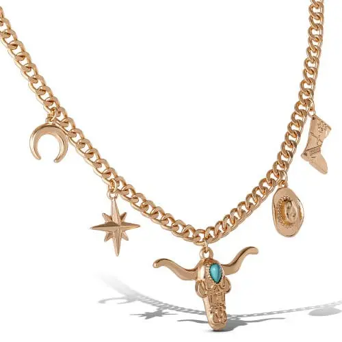 Jessica Simpson Celestial Charm Necklace
