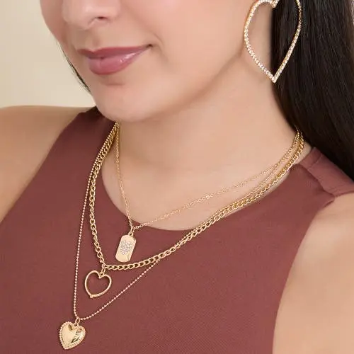 Jessica Simpson Multi-charm Layered Necklace Set