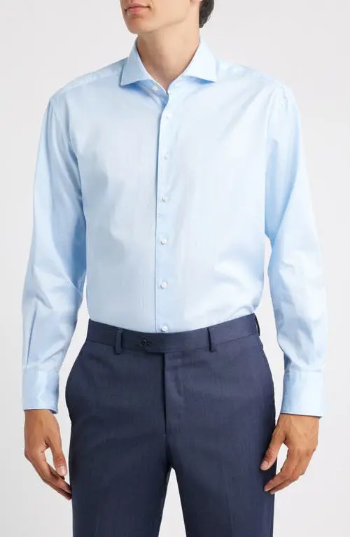 1863 BY ETERNA Soft Luxury Modern Fit Dress Shirt - Light Blue
