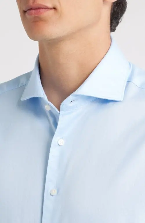 1863 BY ETERNA Soft Luxury Modern Fit Dress Shirt - Light Blue