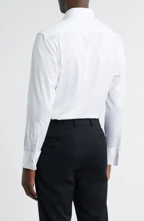 1863 BY ETERNA Luxury Covered Placket Non-iron Dress Shirt