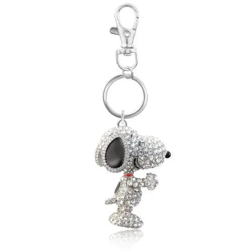 PEANUTS Snoopy Pave 3d Bling Keychain - White
