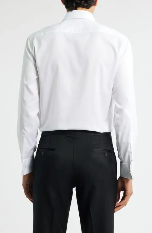 1863 BY ETERNA Luxury Covered Placket Non-iron Dress Shirt