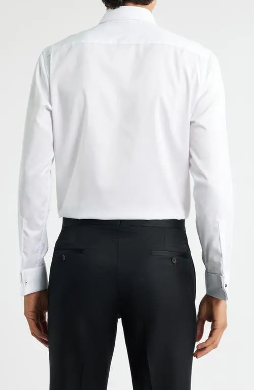 1863 BY ETERNA Luxury Black Tie Slim Fit Dress Shirt