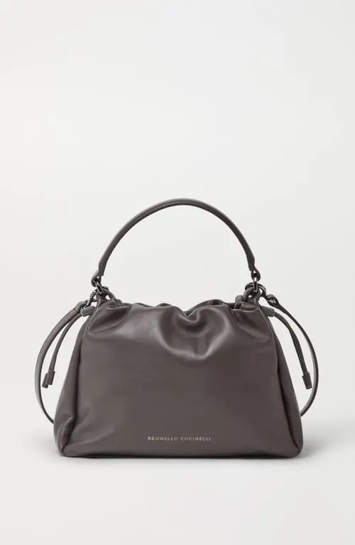 Brunello Cucinelli Small Leather Bucket Bag - Brown