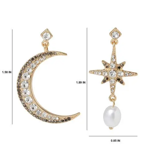 Bcbgmaxazria Star And Moon Drop Earrings