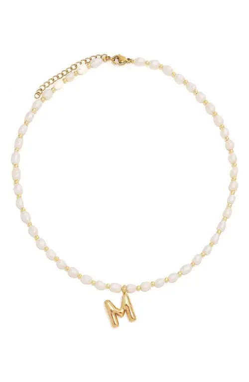 PETIT MOMENTS Dainty Initial Pendant Necklace - Gold