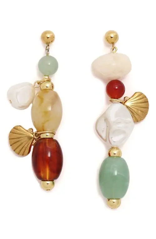 PETIT MOMENTS Asymmetric Drop Earrings - Multi