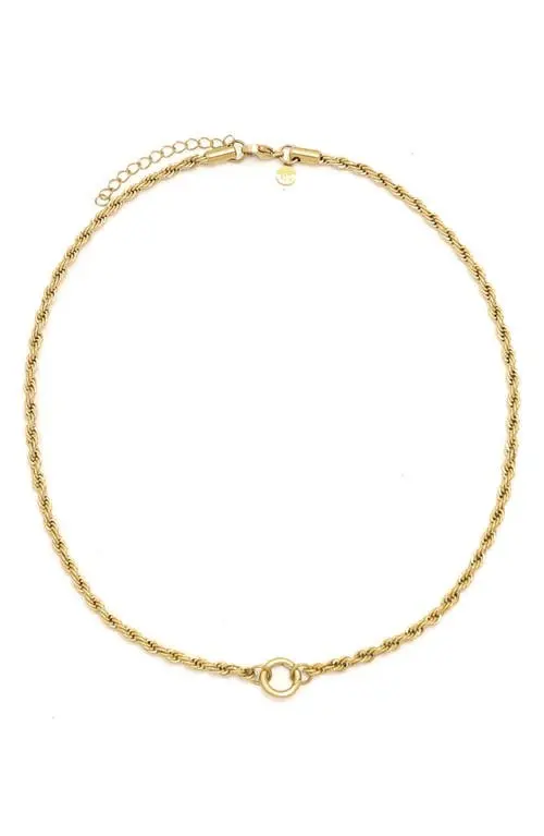 PETIT MOMENTS Rope Chain Necklace With Carabiner Clasp - Gold