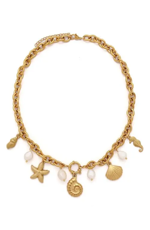 PETIT MOMENTS Grayson Charm Necklace - Gold