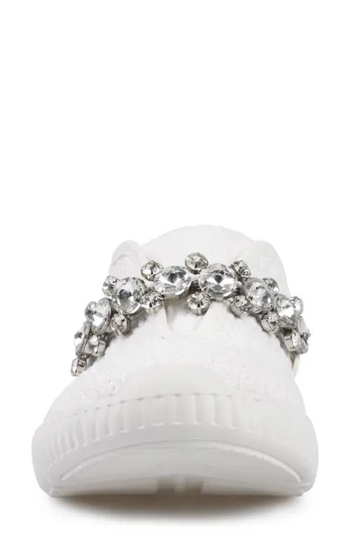 NATIONAL COMFORT Khamryn Rhinestone-embellished Sneakers - White