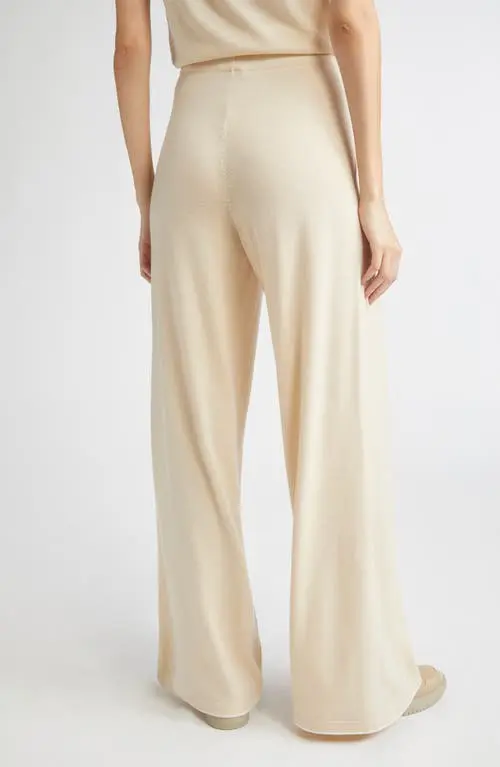 Eleventy Merino Wool Wide-leg Trousers - 02a-01 Beige And White
