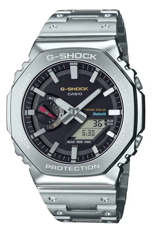 G-Shock Full Metal Analog-digital Bracelet Watch - Silver