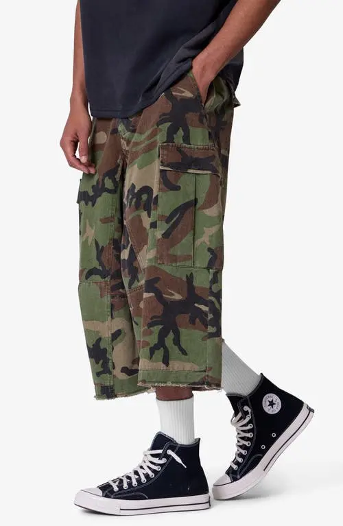 Mnml Extra Long Cotton Cargo Shorts