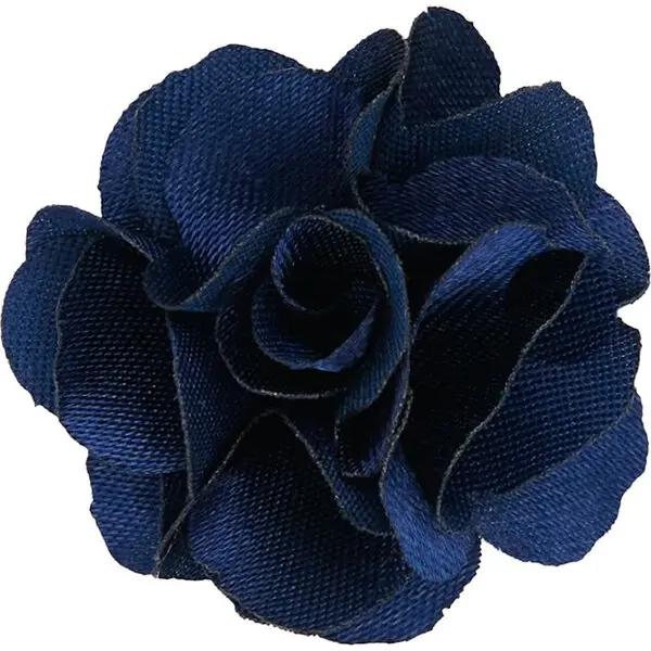 BROOKLYN BRIGADE Flower Lapel Pin - Navy