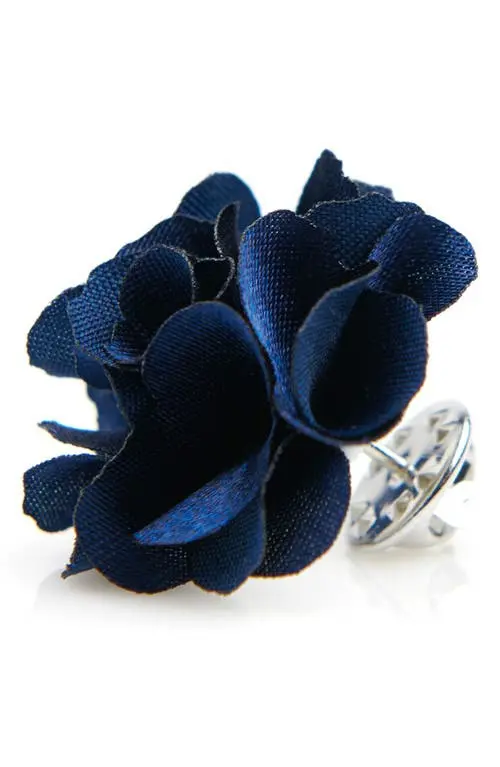 BROOKLYN BRIGADE Flower Lapel Pin - Navy