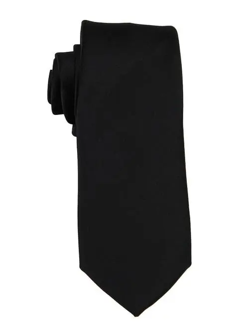 BROOKLYN BRIGADE Solid Satin Neck Tie - Black