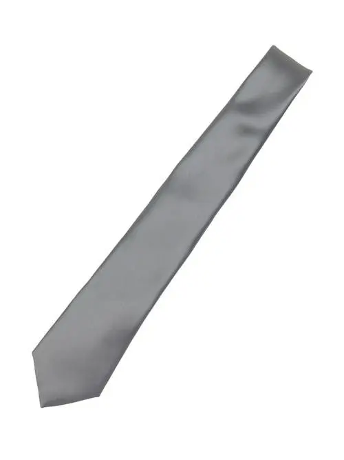 BROOKLYN BRIGADE Polyester Satin Necktie - Slate