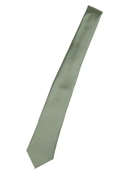 BROOKLYN BRIGADE Solid Satin Neck Tie - Sage