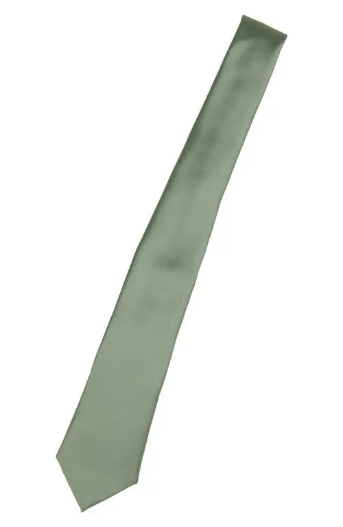 BROOKLYN BRIGADE Solid Satin Neck Tie - Sage