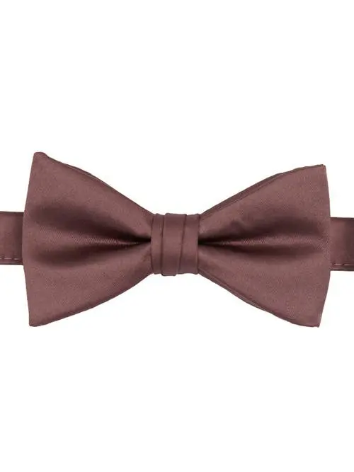 BROOKLYN BRIGADE Satin Pre-tied Bow Tie - Dark Mauve