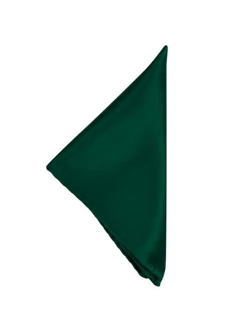 BROOKLYN BRIGADE Solid Satin Pocket Square - Emerald