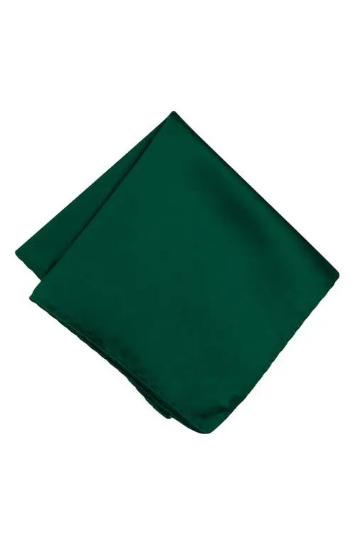 BROOKLYN BRIGADE Solid Satin Pocket Square - Emerald