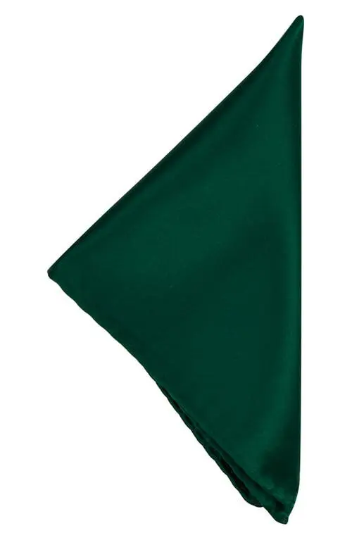 BROOKLYN BRIGADE Solid Satin Pocket Square - Emerald