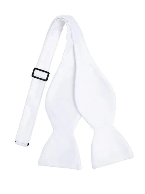 BROOKLYN BRIGADE Satin Bow Tie - White