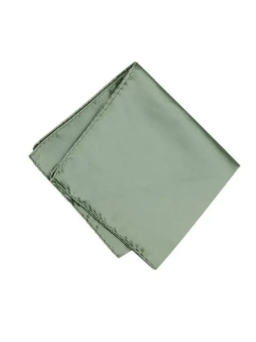 BROOKLYN BRIGADE Solid Satin Pocket Square - Sage