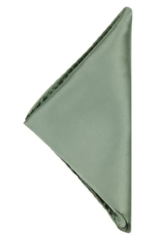 BROOKLYN BRIGADE Solid Satin Pocket Square - Sage
