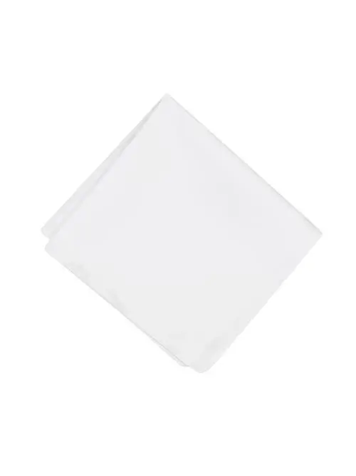 BROOKLYN BRIGADE Solid Satin Pocket Square - White