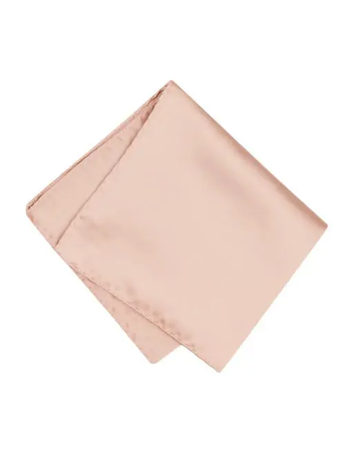 BROOKLYN BRIGADE Solid Satin Pocket Square - Pale Blush