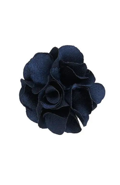 BROOKLYN BRIGADE Textured Flower Lapel Pin - Slate