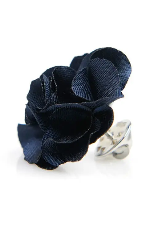 BROOKLYN BRIGADE Textured Flower Lapel Pin - Slate